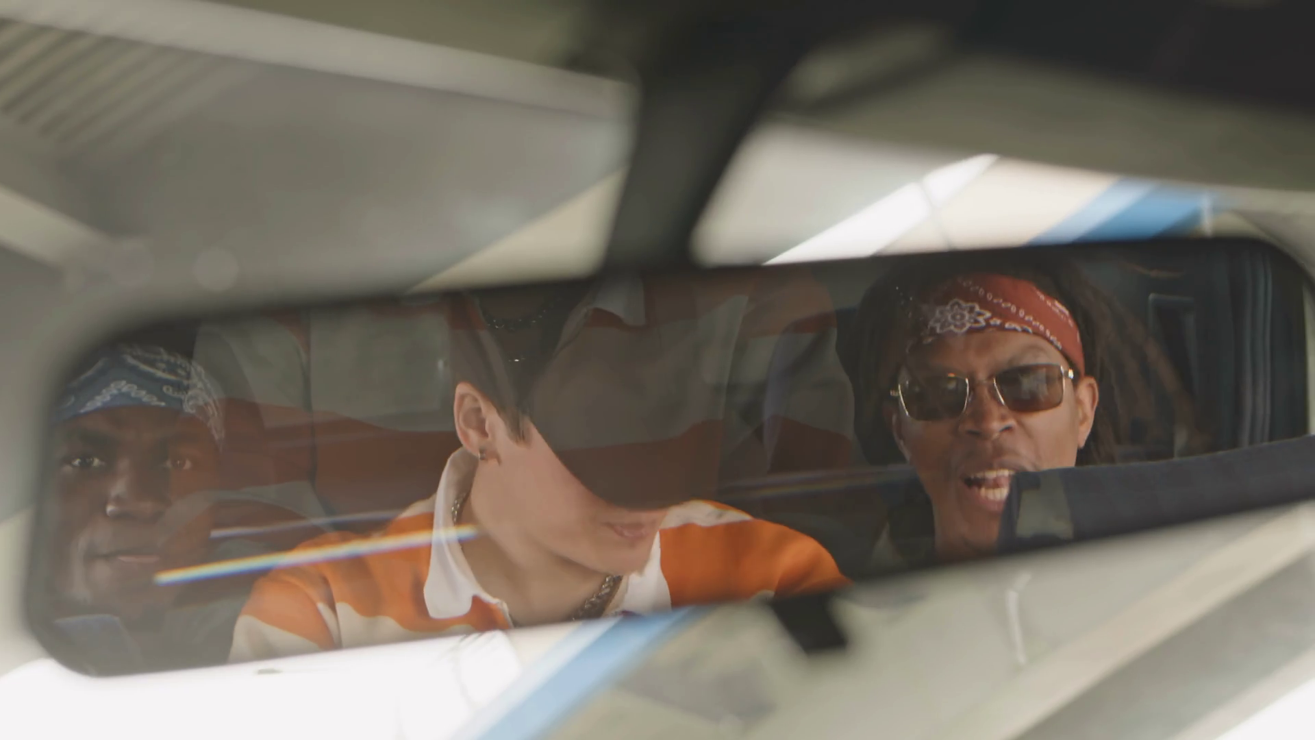 Through Rear View Mirror Shot Of Caucasian Stock Footage SBV-348371943 ...