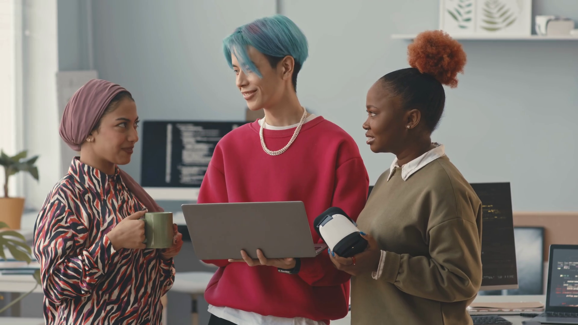 Medium Portrait Of Young Diverse Creative Stock Footage SBV-347571861 ...