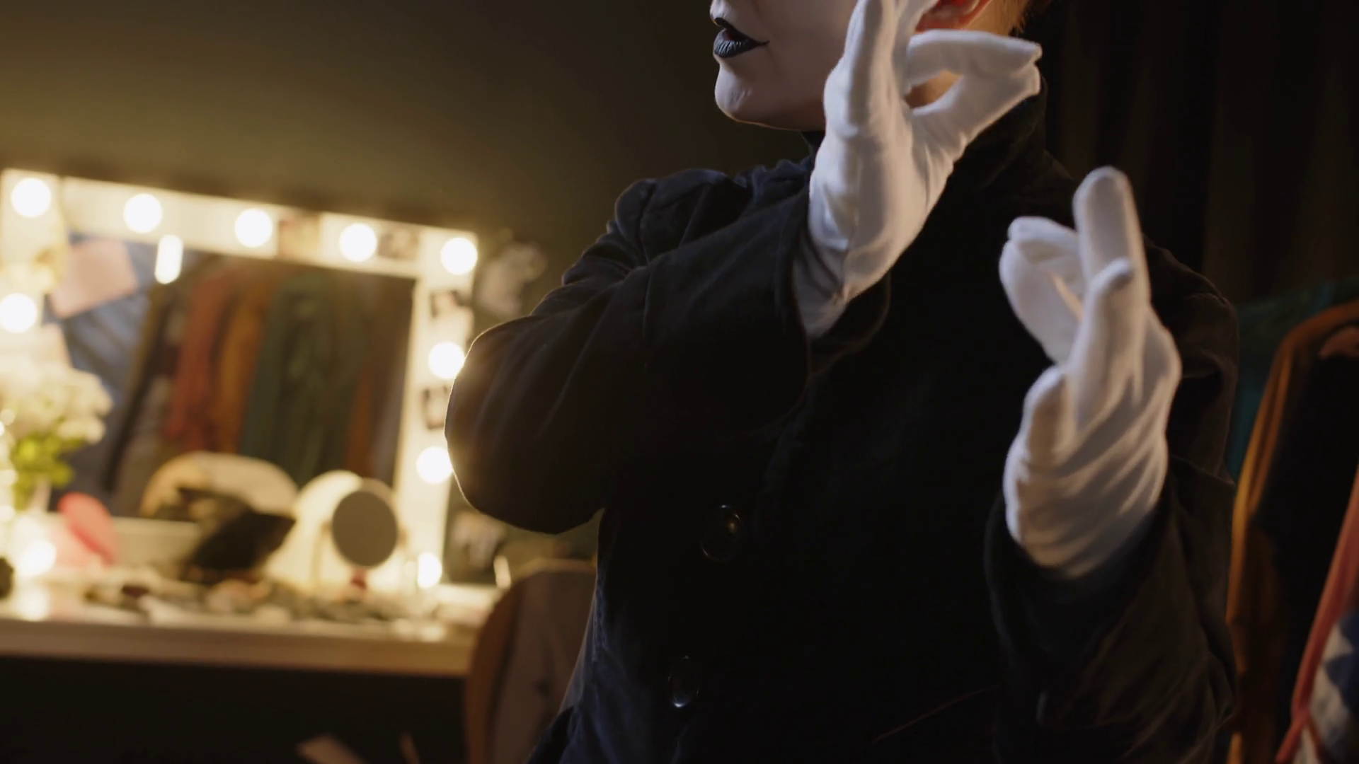 Medium Shot Of Talented Mime Performer Stock Footage SBV-348842599 ...