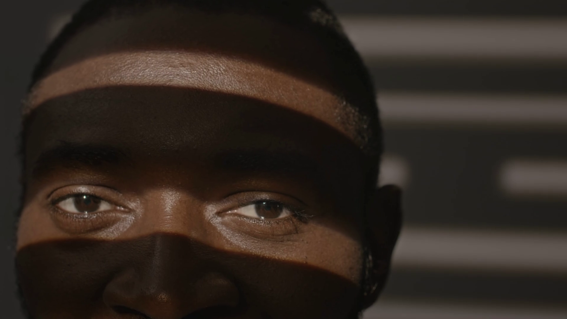 Closeup Portrait Of Brown Eyed Black Man Stock Footage SBV-347745289 ...