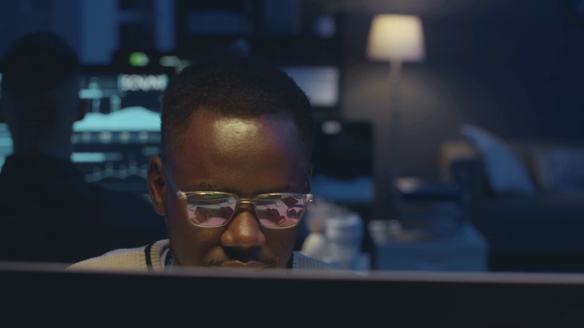 Young Black Male Cybersecurity Worker Stock Footage SBV-348739200 ...