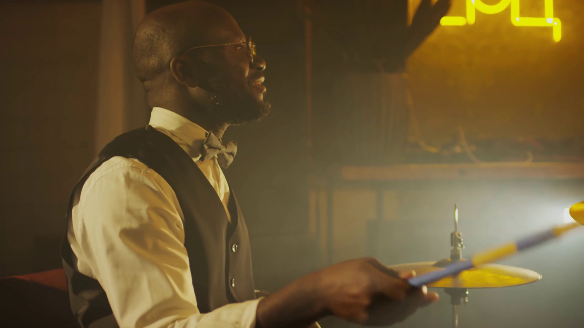 Medium Slowmo Of Black Male Jazz Musician Stock Footage SBV-348663413 ...