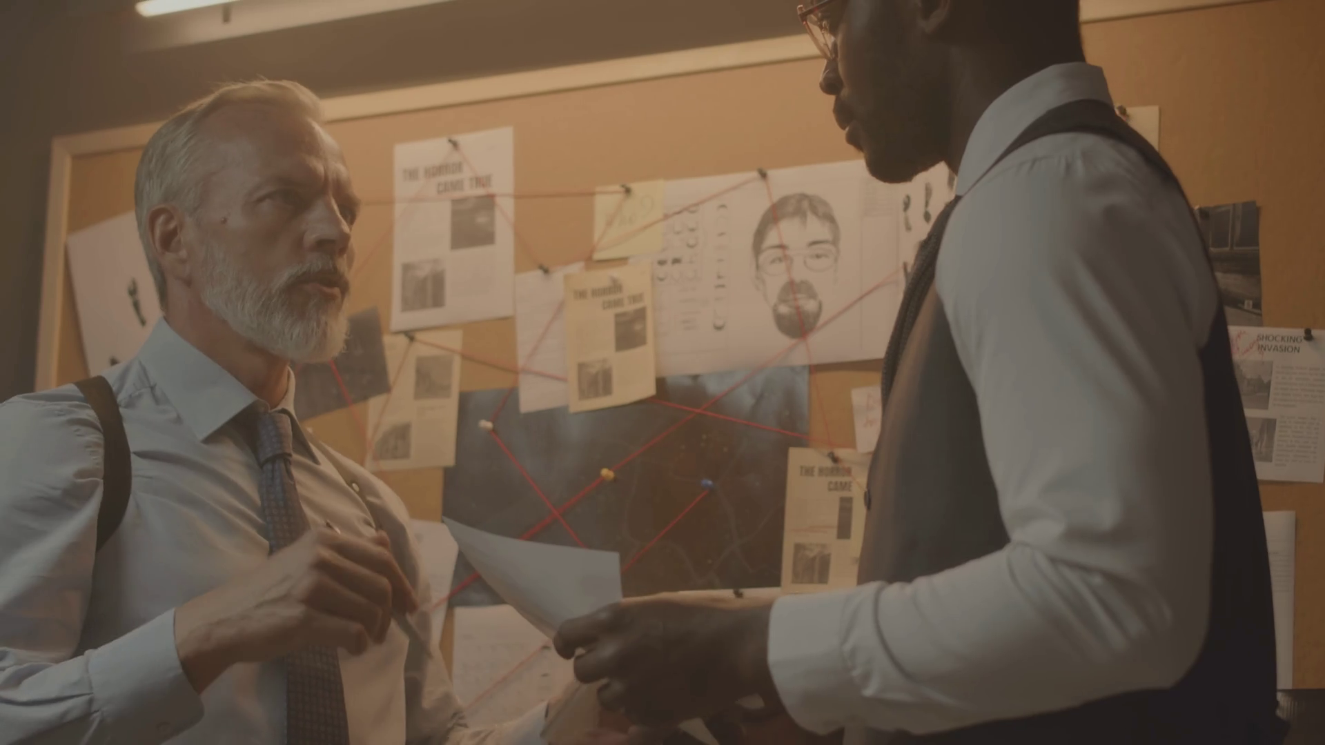 Medium Shot Of Diverse Couple Of Fbi Agents Stock Footage SBV-348471979 ...