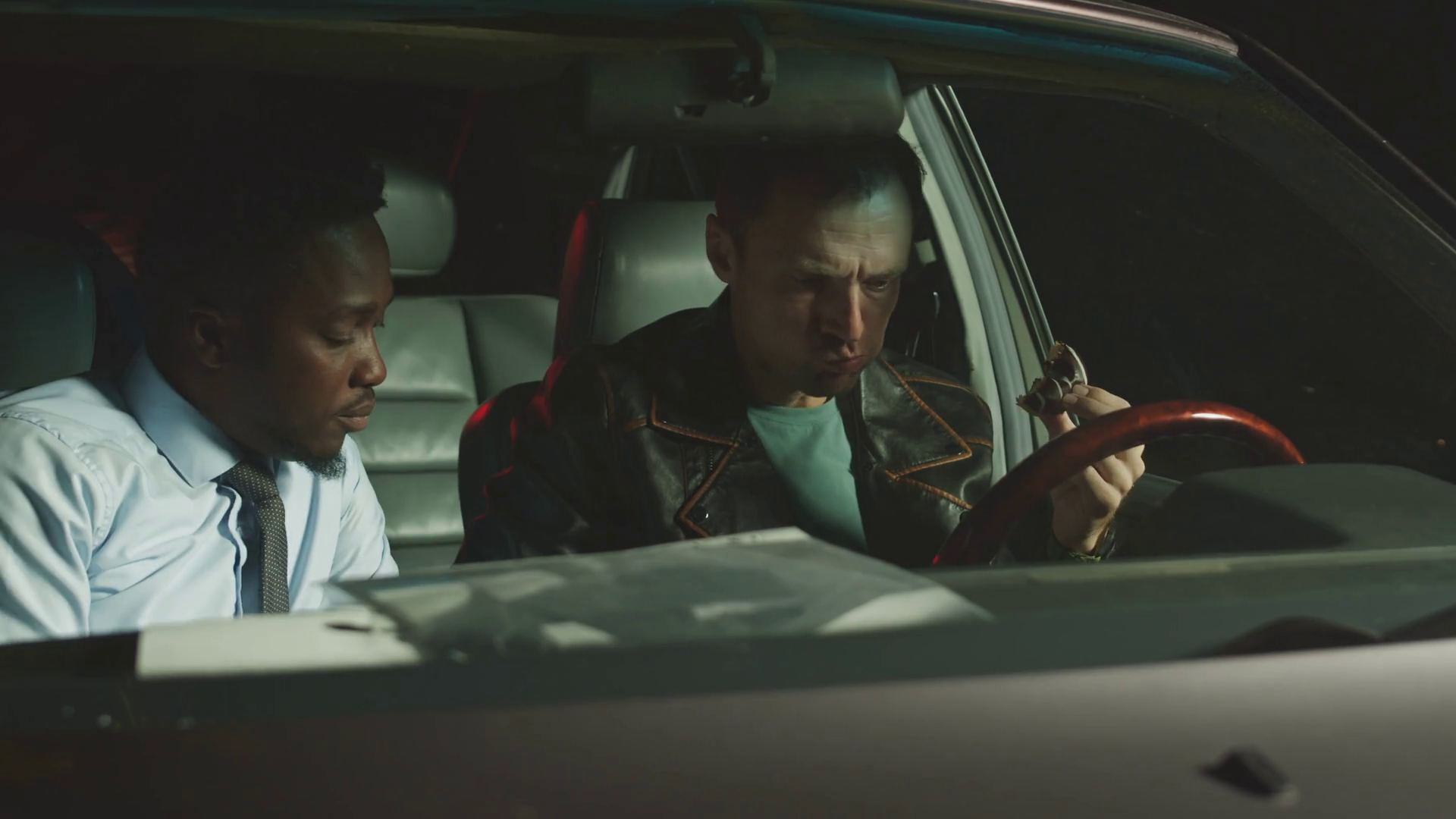 Through Windshield Shot Of Two Multiethnic Stock Footage SBV-348643347 ...