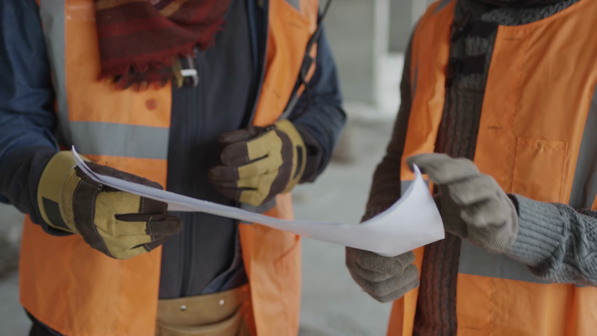Tilting Up Shot Of Two Multiethnic Workmen Stock Footage SBV-348735226 ...