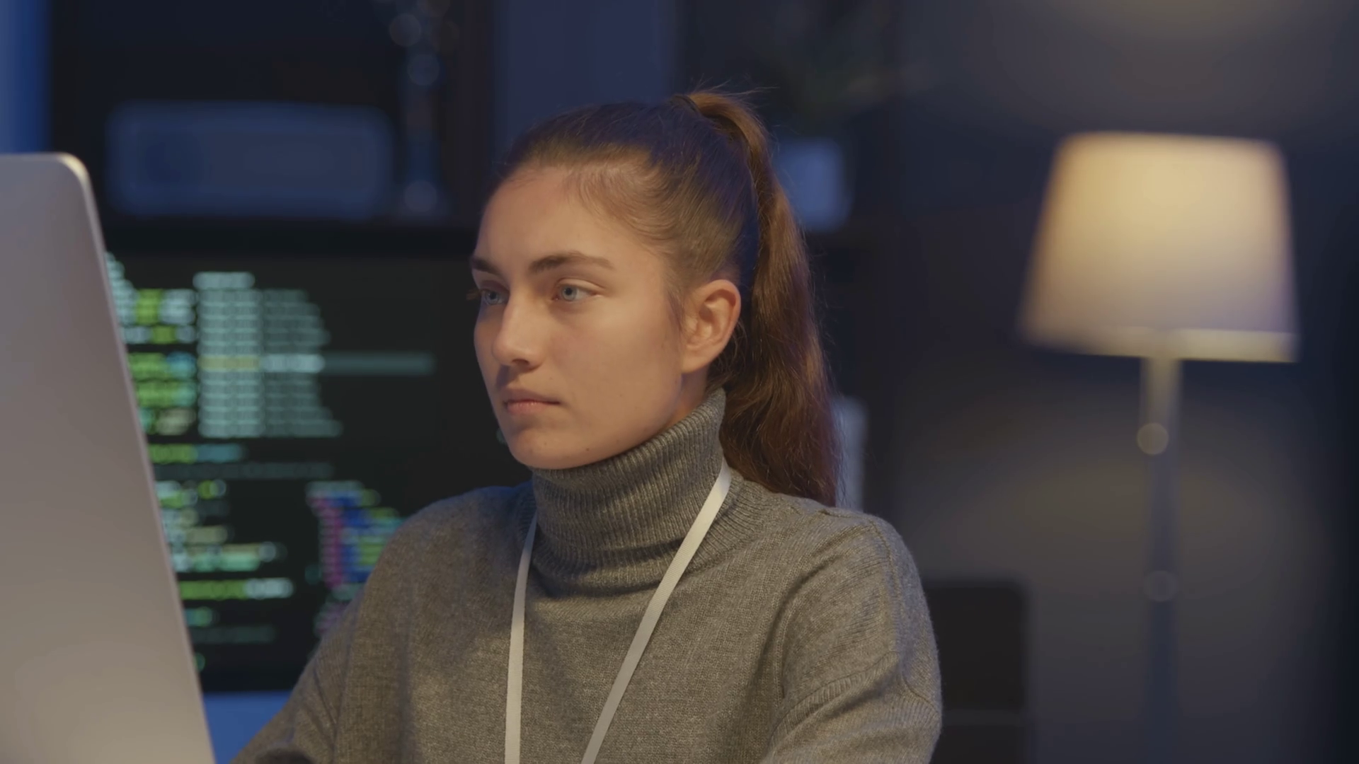 Waist Up Of Young Tired Female Programmer Stock Footage SBV-348739319 - Storyblocks