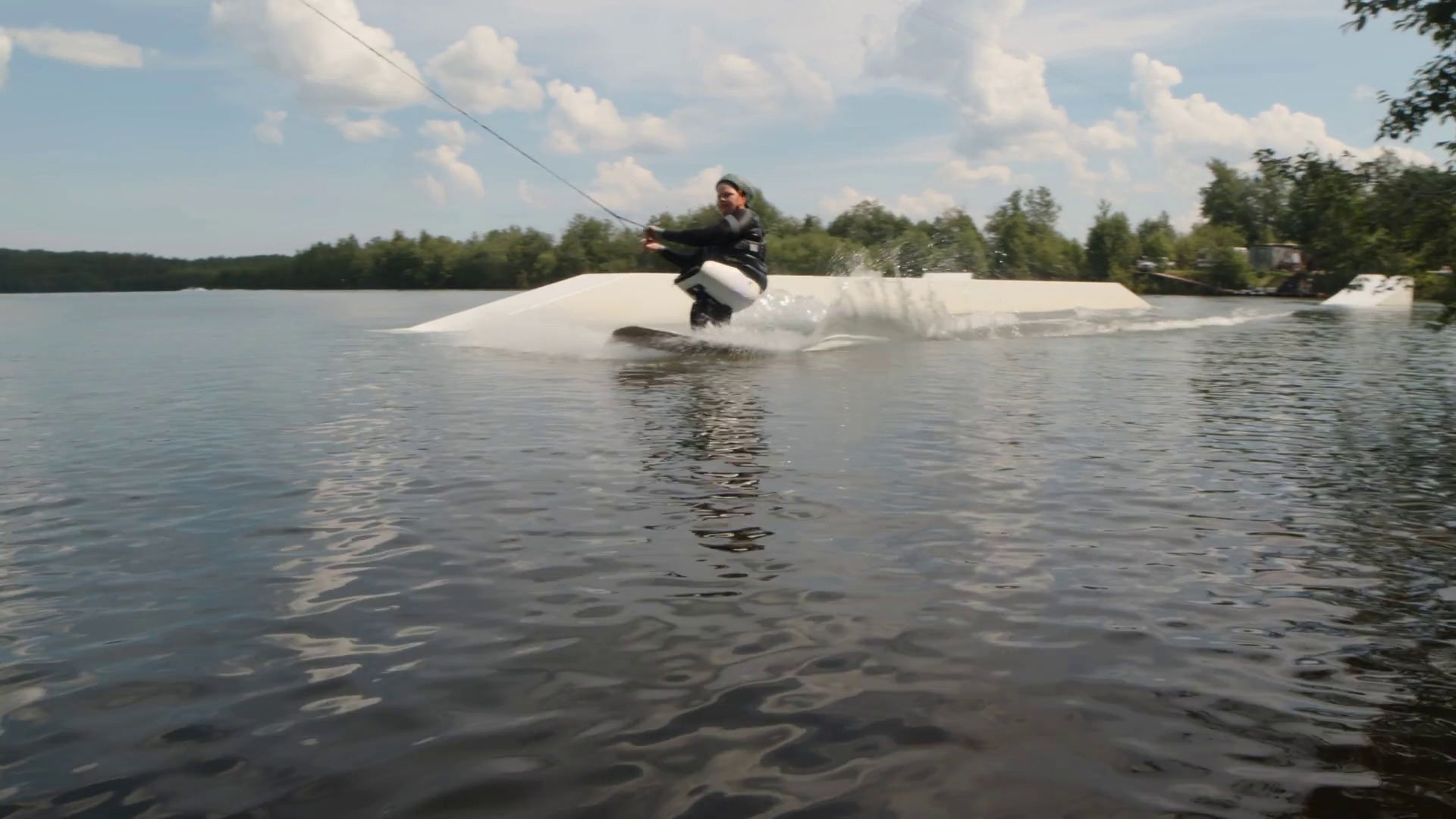 Equipped Teenage Boy With Legs Wakeboarding Stock Footage SBV-348249363 ...