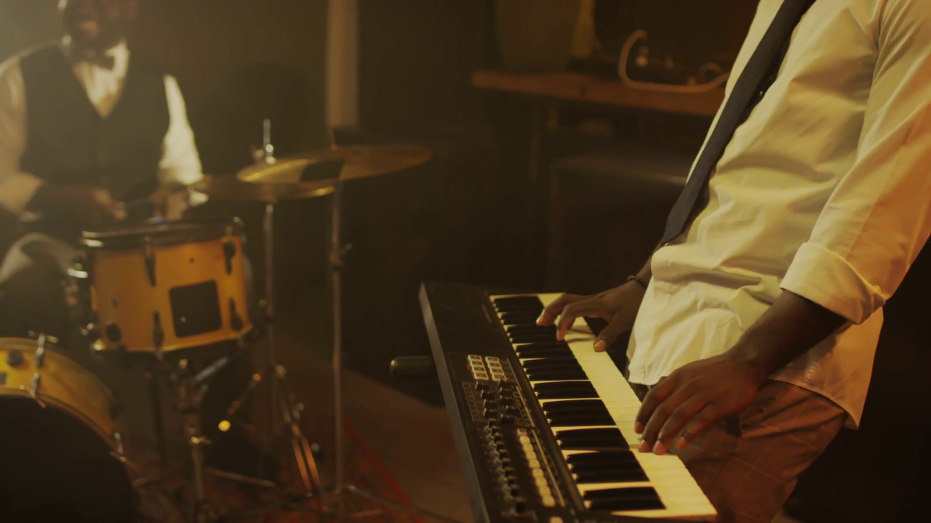 Energetic Black Jazz Band In Elegant Retro Stock Footage SBV-348663554 ...