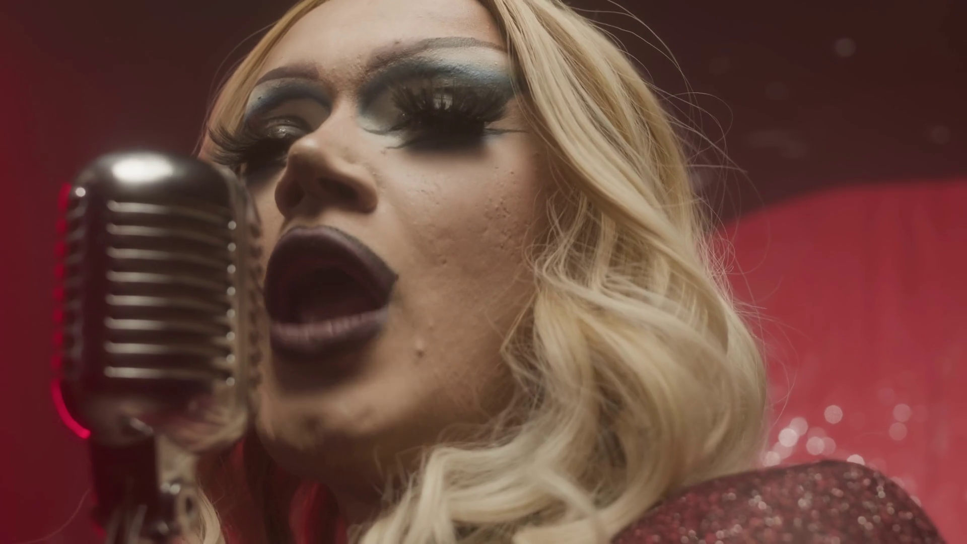 Medium Closeup Of Confident Blond Drag Queen Stock Footage SBV ...