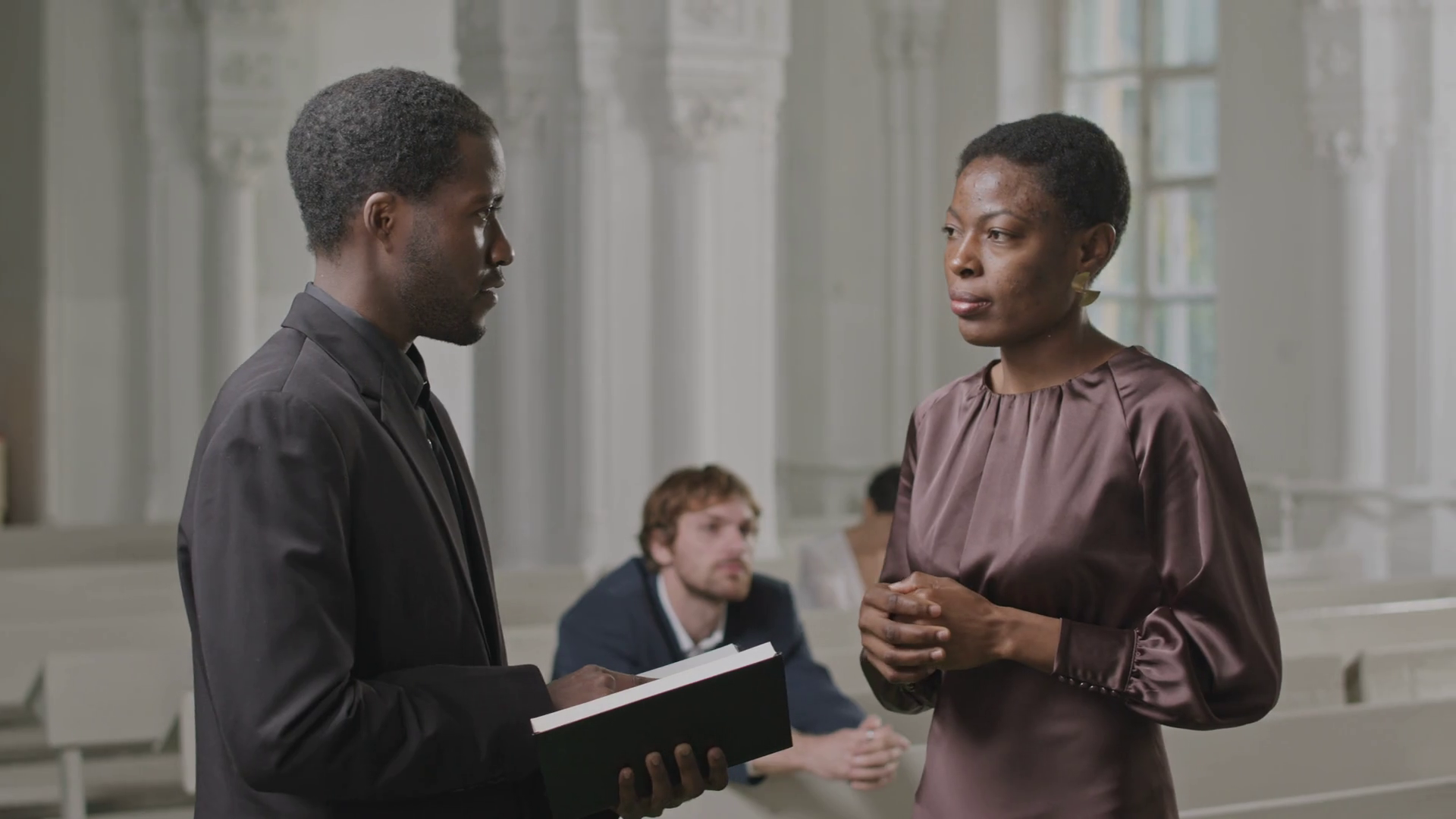 Medium Shot Of Young Black Male Pastor With Stock Footage SBV-348726710 ...