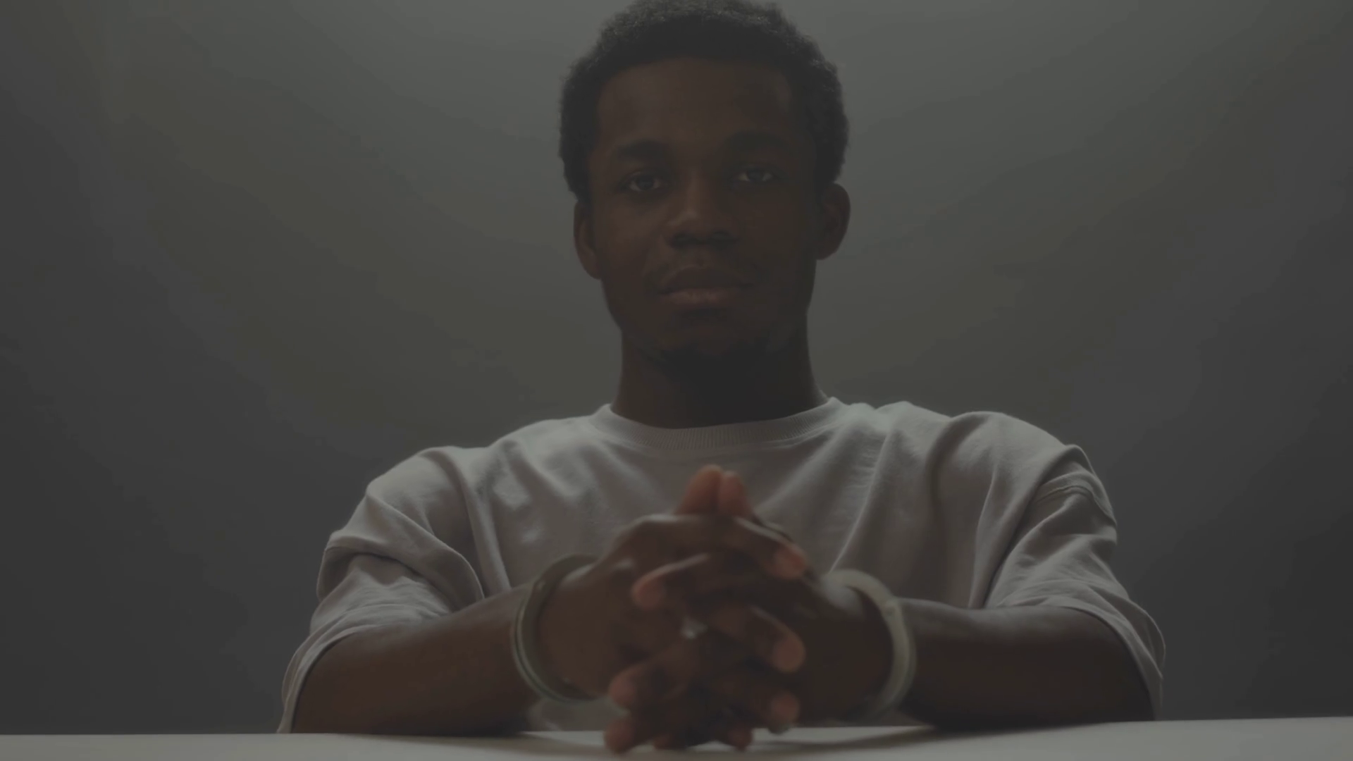 Zoom Out Portrait Of Arrested Black Man Stock Footage SBV-348472248 ...