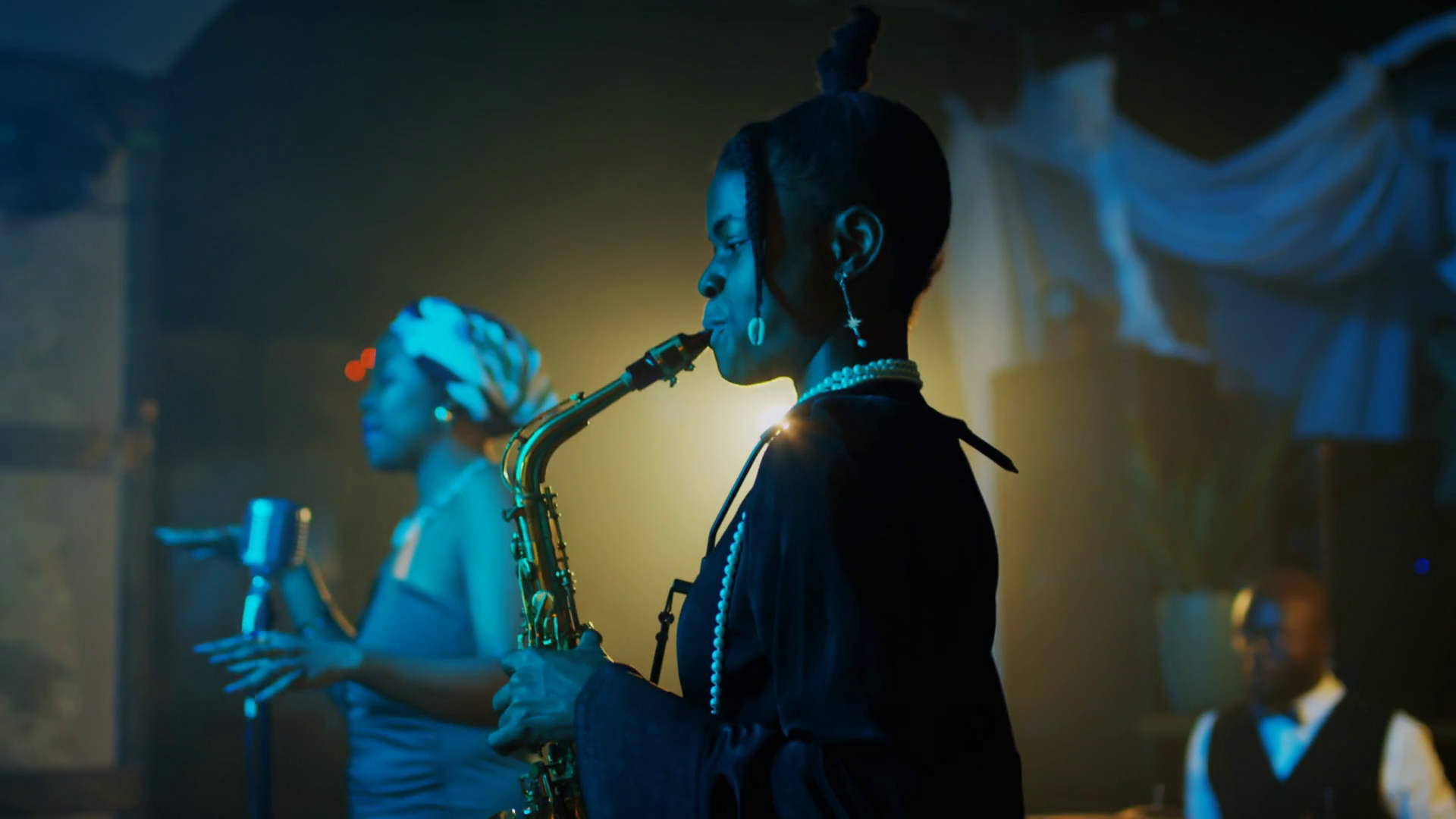 Medium Shot Of African American Jazz Band Stock Footage SBV-348664130 ...