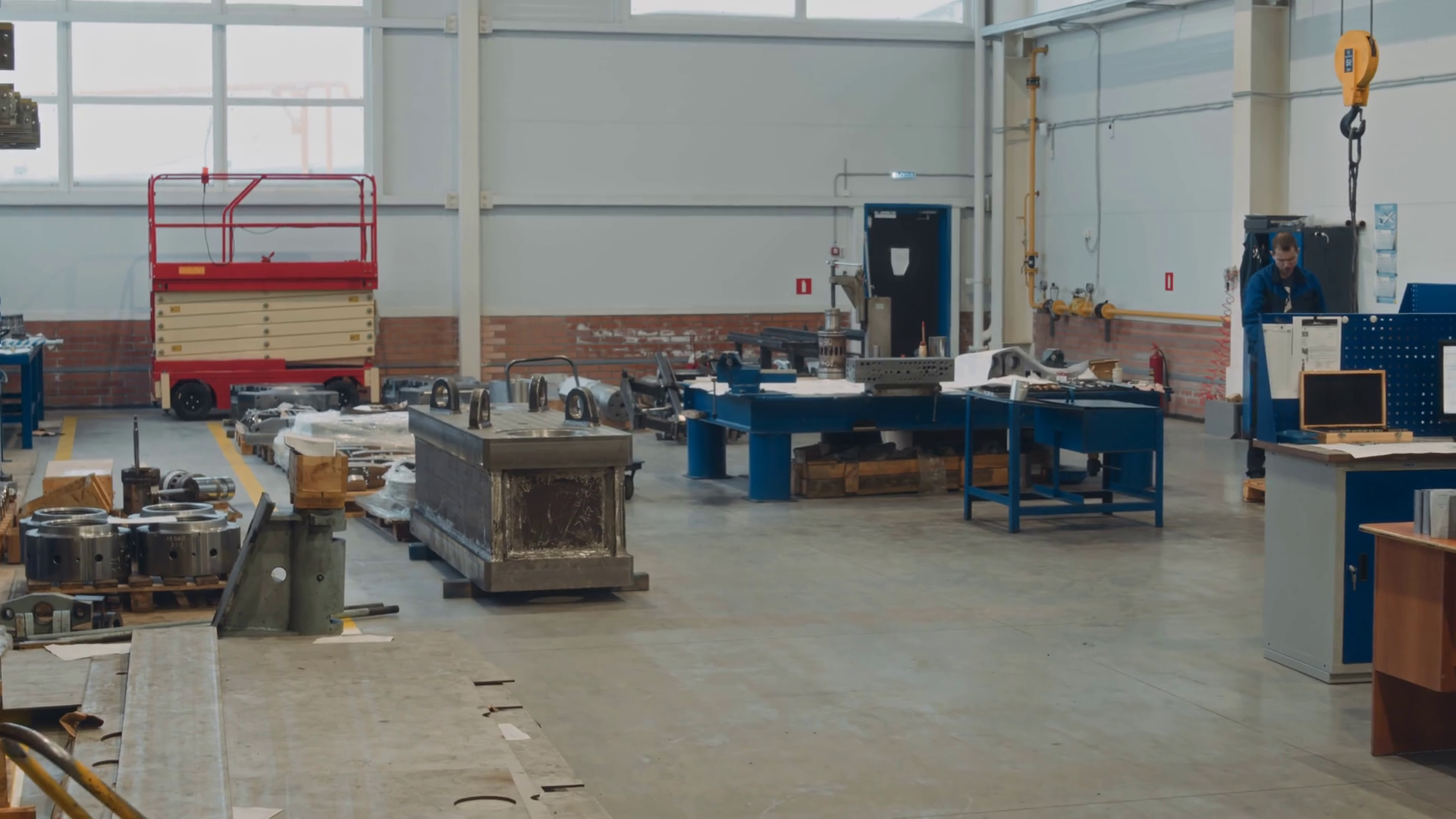 Dolly-in Shot Of Modern Metalworks Factory Stock Footage SBV-348863661 ...