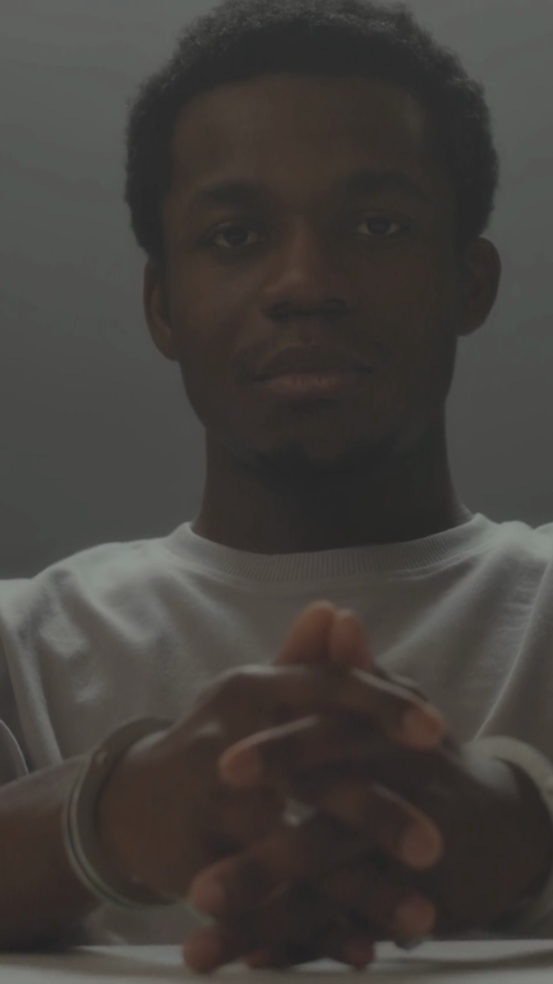 Vertical Zoom Out Portrait Of Arrested Black Stock Footage SBV ...