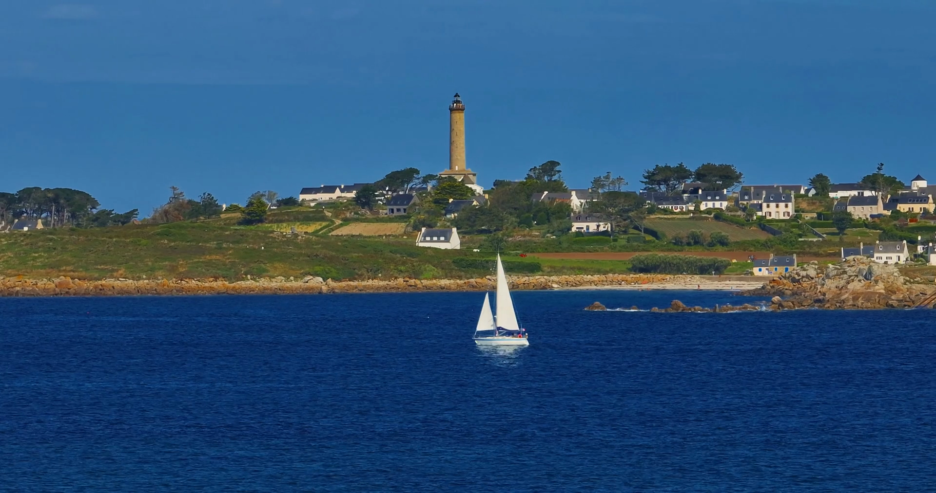 Aerial Footage Of Ile De Batz France Aerial Stock Footage SBV-351867292 ...