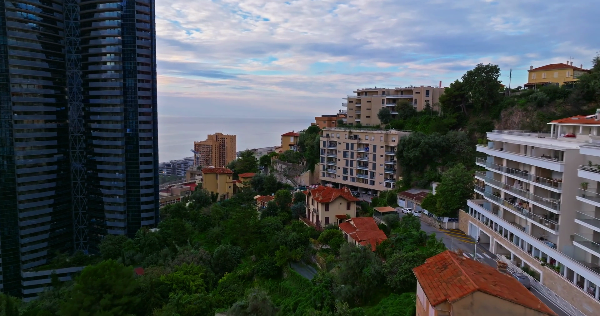 Aerial View Of City Center Of Monaco Stock Footage SBV-351977551 ...