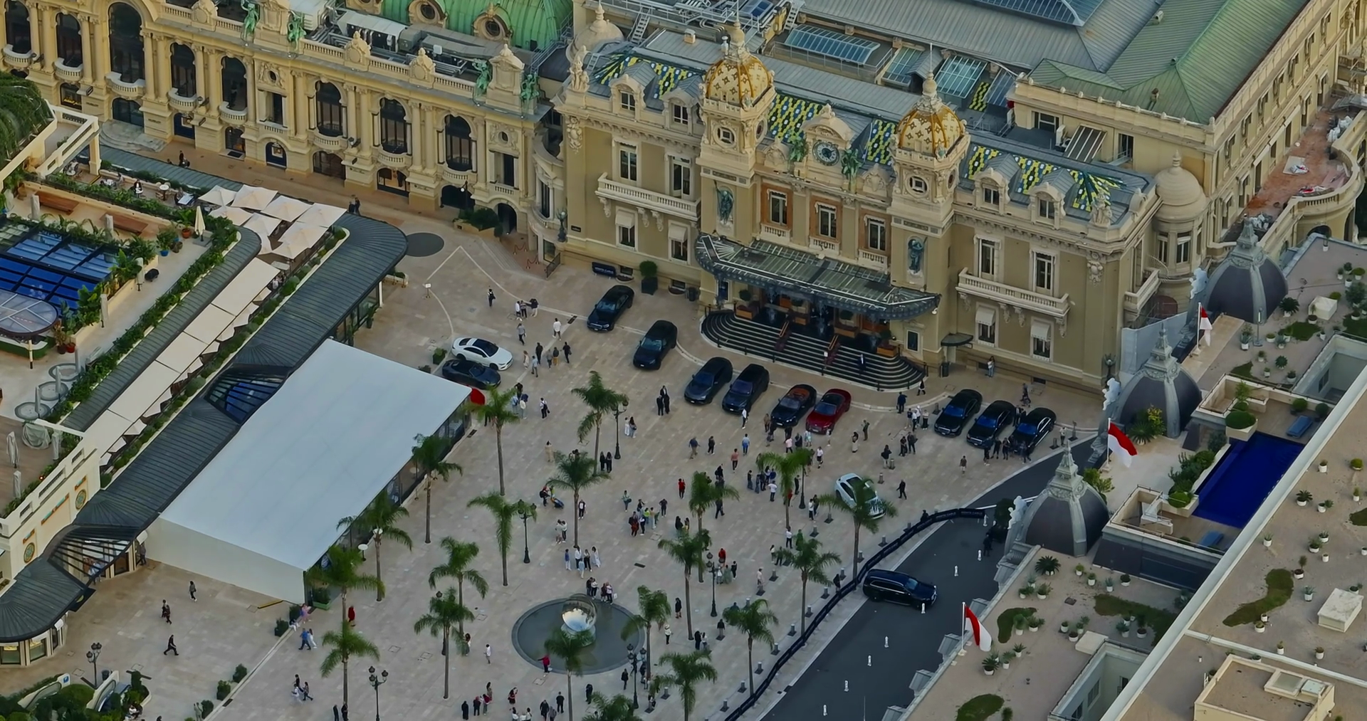 Aerial View Of City Center Of Monaco Stock Footage SBV-351973365 ...