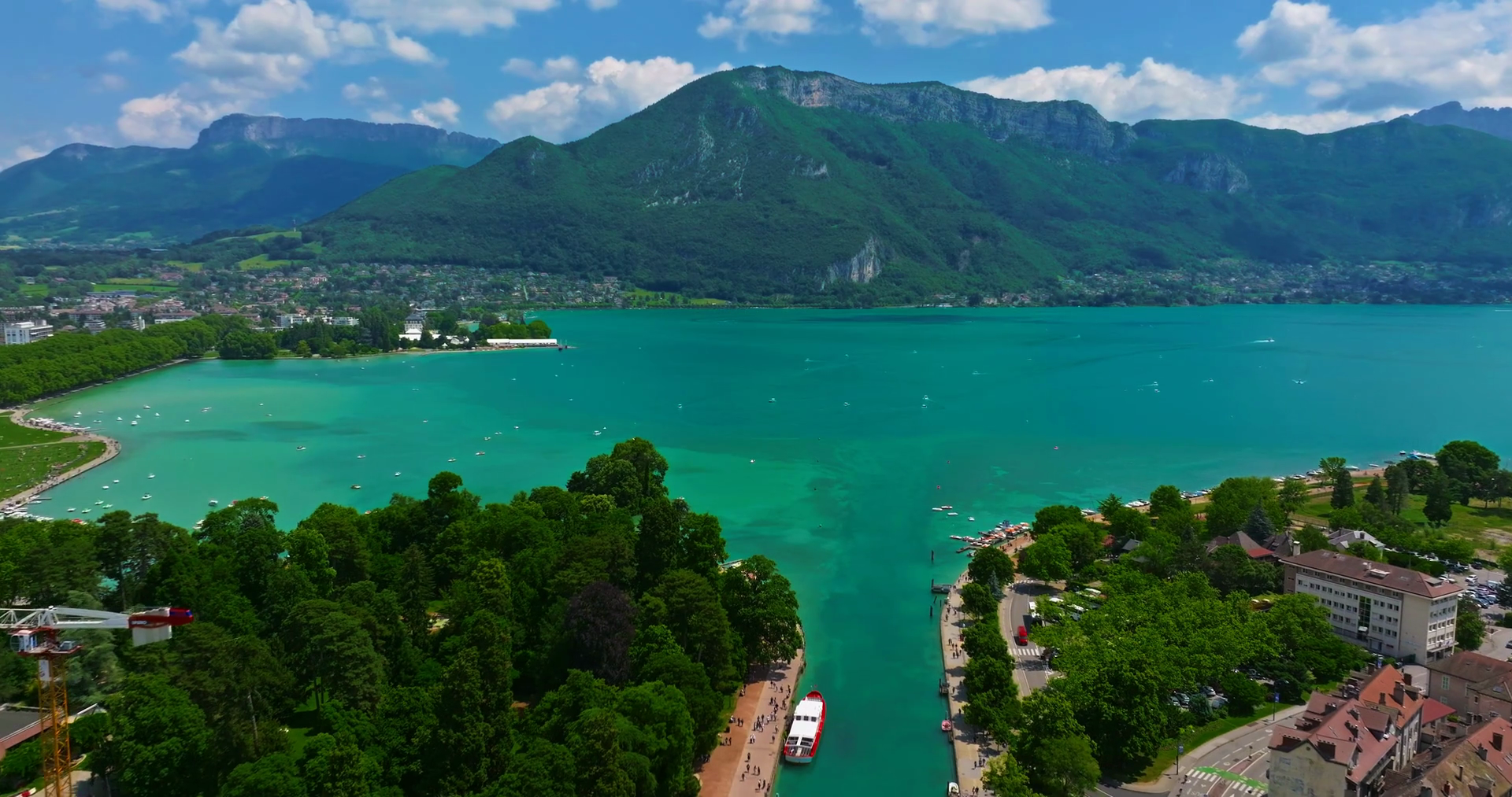 Aerial View Of Annecy France Downtown View Stock Footage SBV-352666641 ...