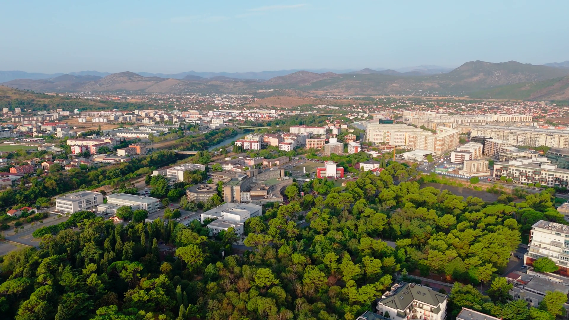 Aerial View: Podgorica Capital Of Montenegro Stock Footage SBV ...