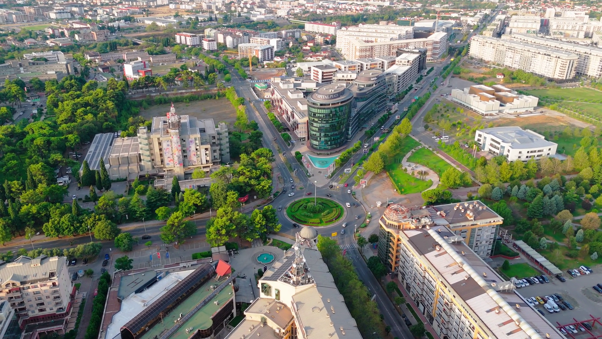 Drone Capture: Podgorica Urban Center Stock Footage SBV-352782495 ...