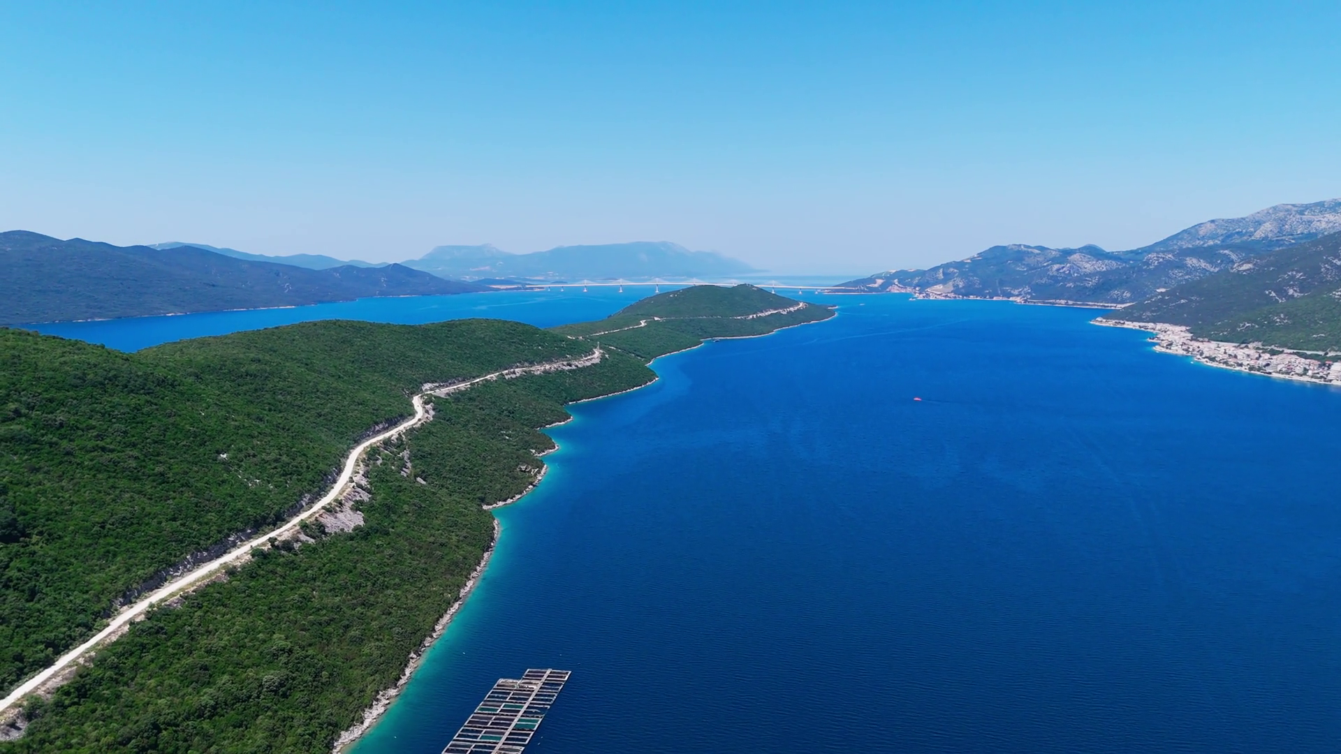 Drone Footage: Neum Bay Coastal Beauty Of Stock Footage SBV-352403490 ...