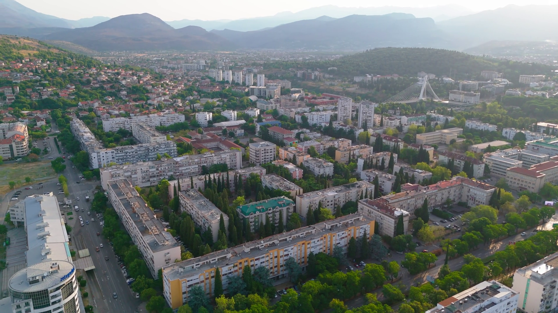 Drone Shot: Podgorica Capital City Scenic Stock Footage SBV-352755074 ...