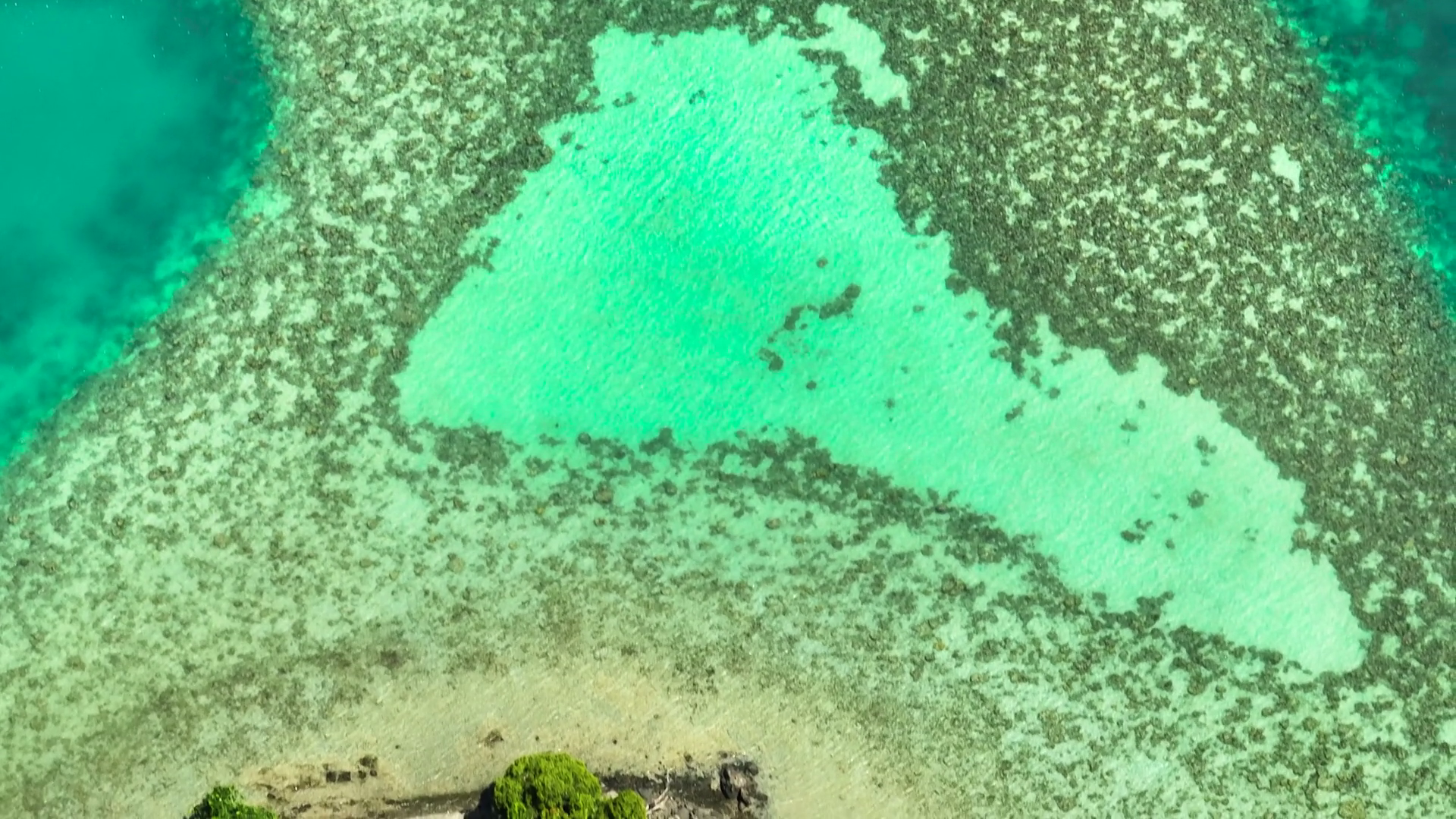 Atoll With Coral Reef Clear Turquoise Water Stock Footage SBV-351696083 ...