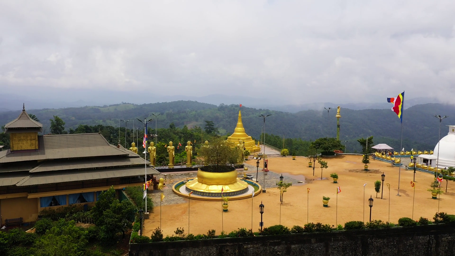 Nelligala International Buddhist Center Stock Footage SBV-351989154 ...
