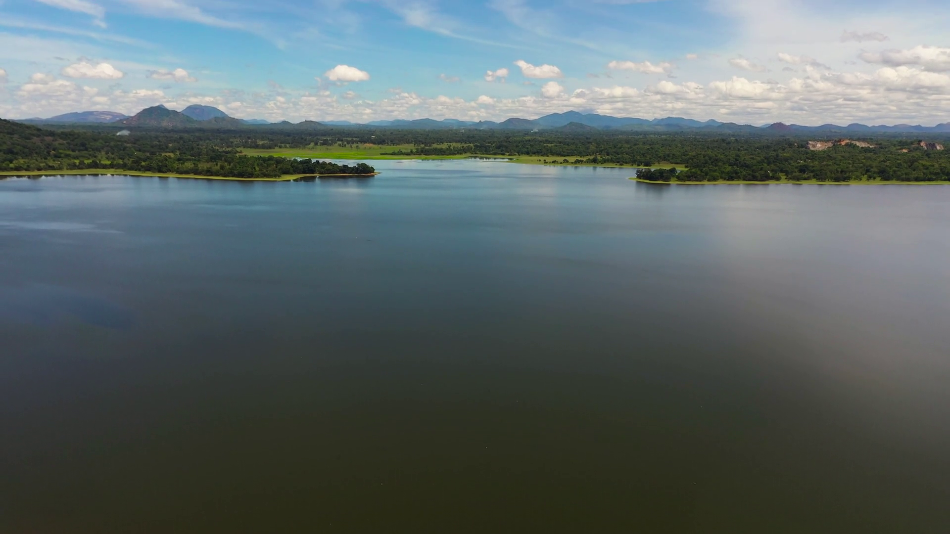Aerial Drone Of Sorabora Lake Among Hills Stock Footage SBV-352210266 ...