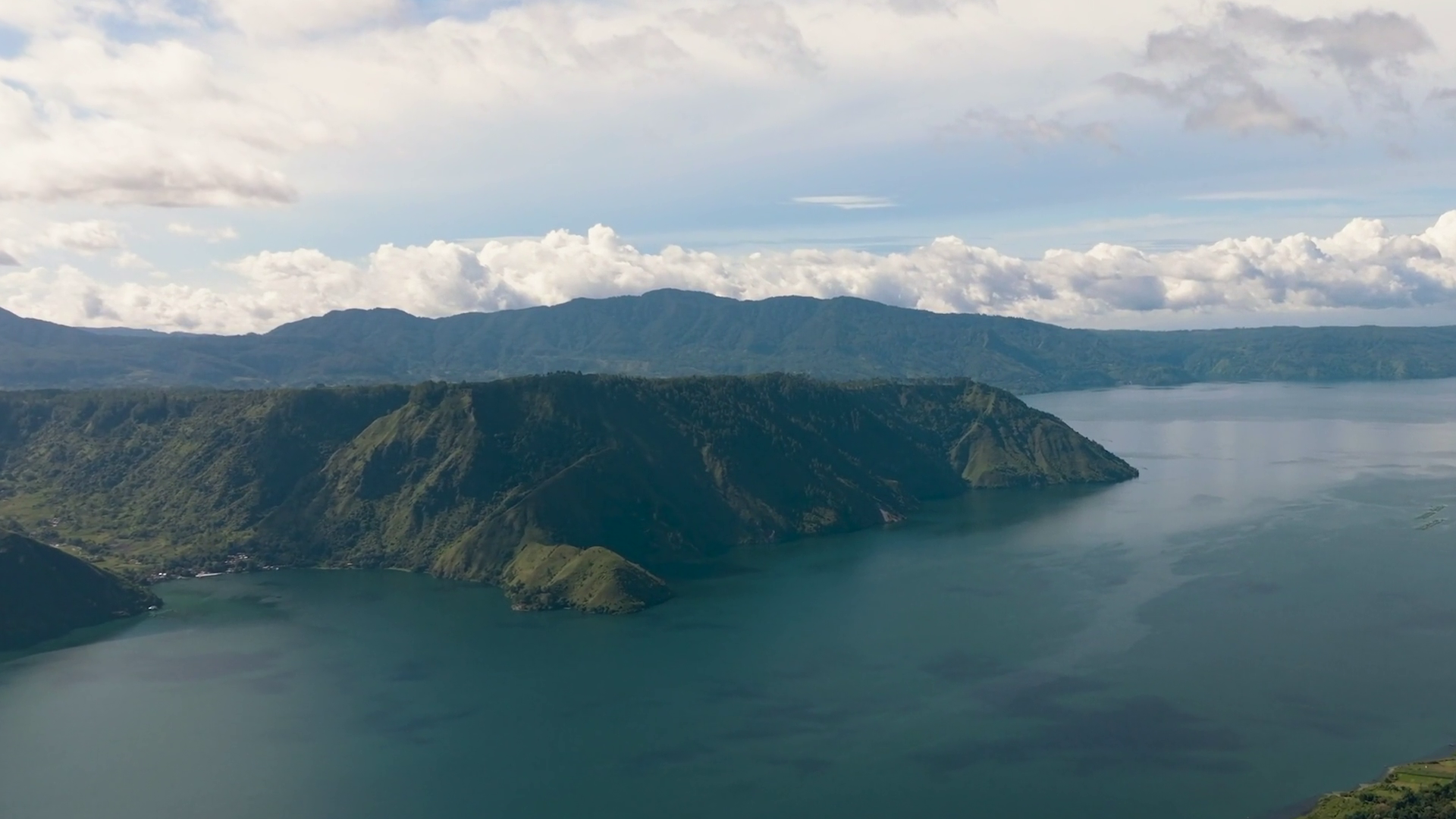 Aerial View Of Lake Toba Samosir Island Stock Footage SBV-352341471 ...