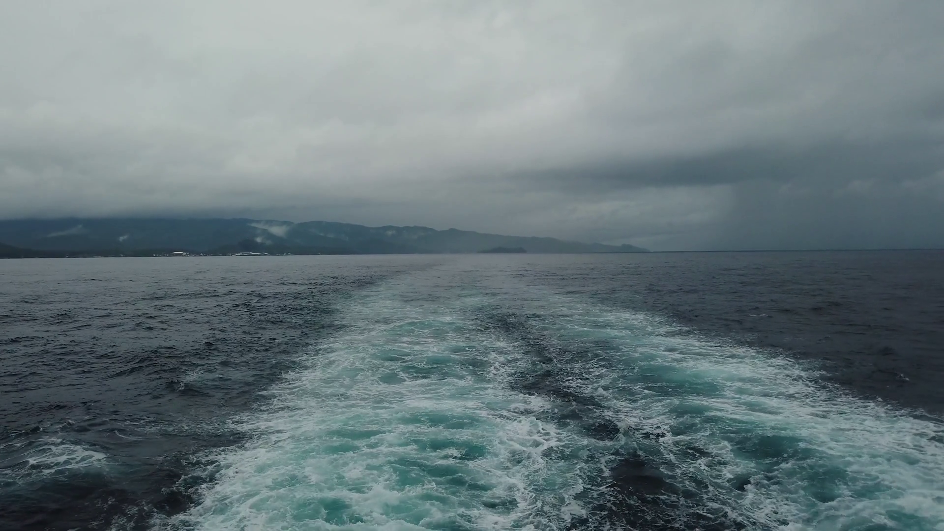 Water Trail Foaming Behind Ferry Boat Water Stock Footage SBV-352242918 ...