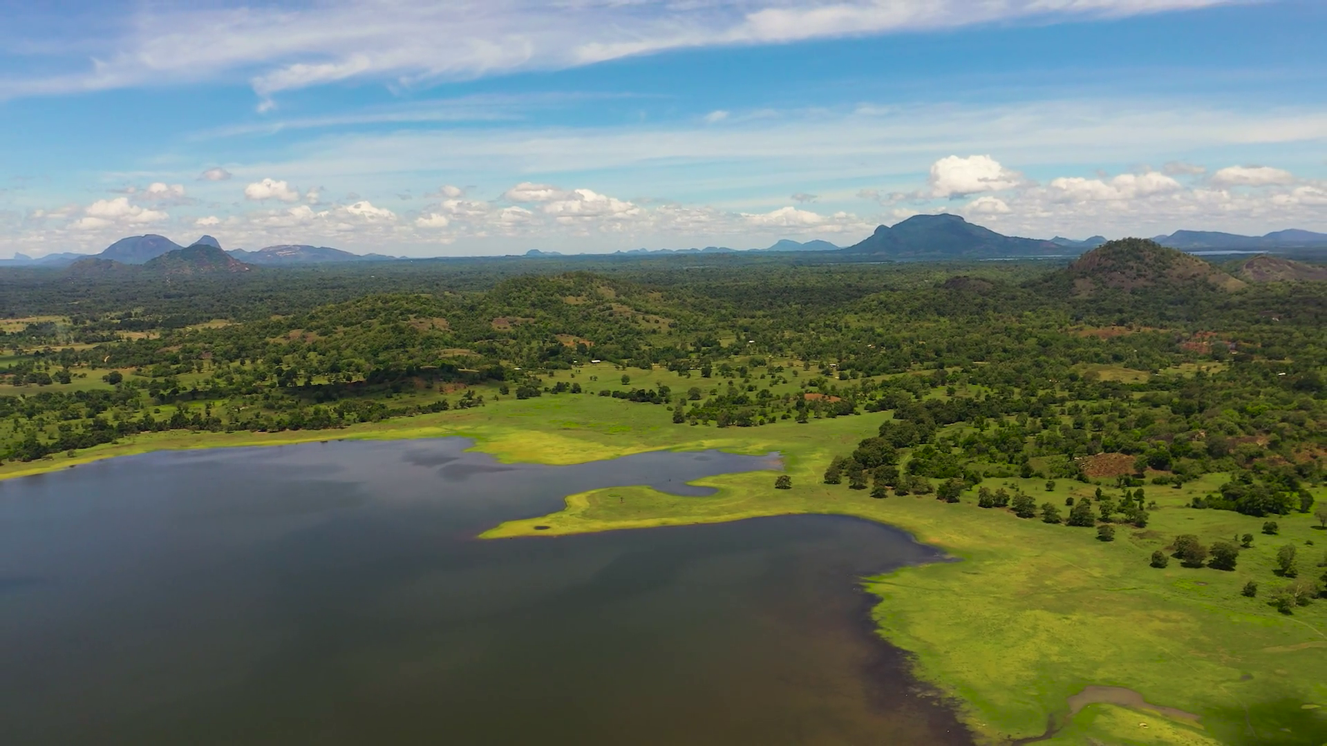 Aerial View Of Sorabora Lake In Sri Lanka Stock Footage SBV-352299901 ...