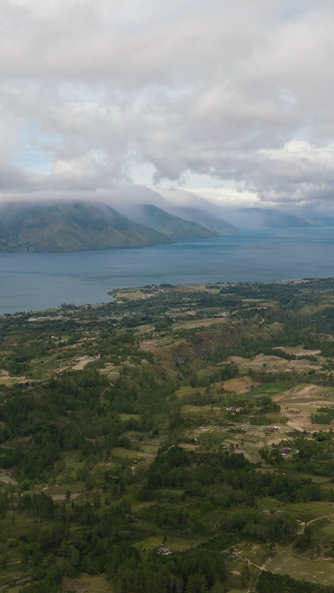 Aerial View Of Farmland On Samosir Island Stock Footage SBV-353239537 ...