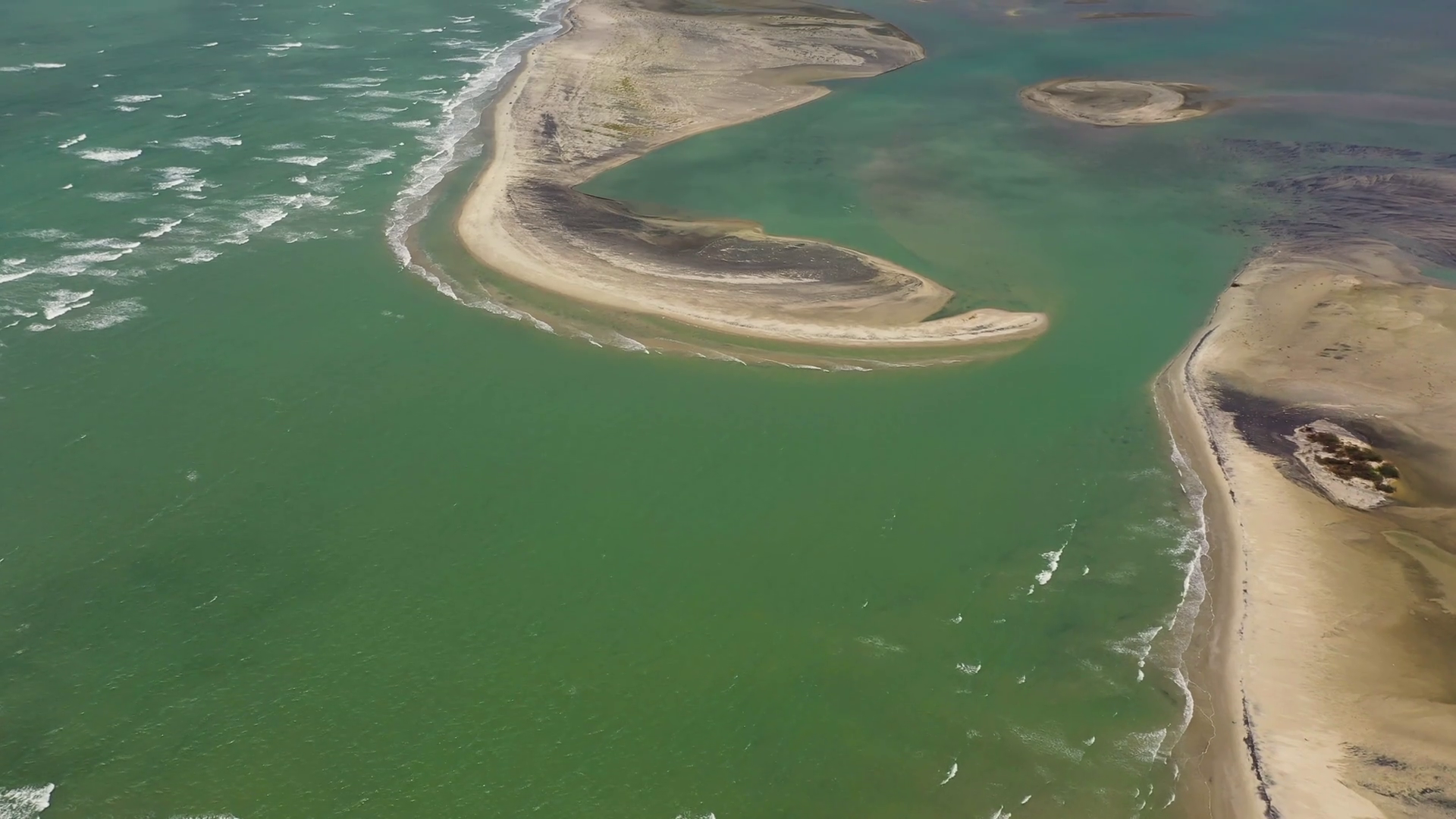 Aerial View Of Limestone Shoals Were Stock Footage SBV-347391333 ...