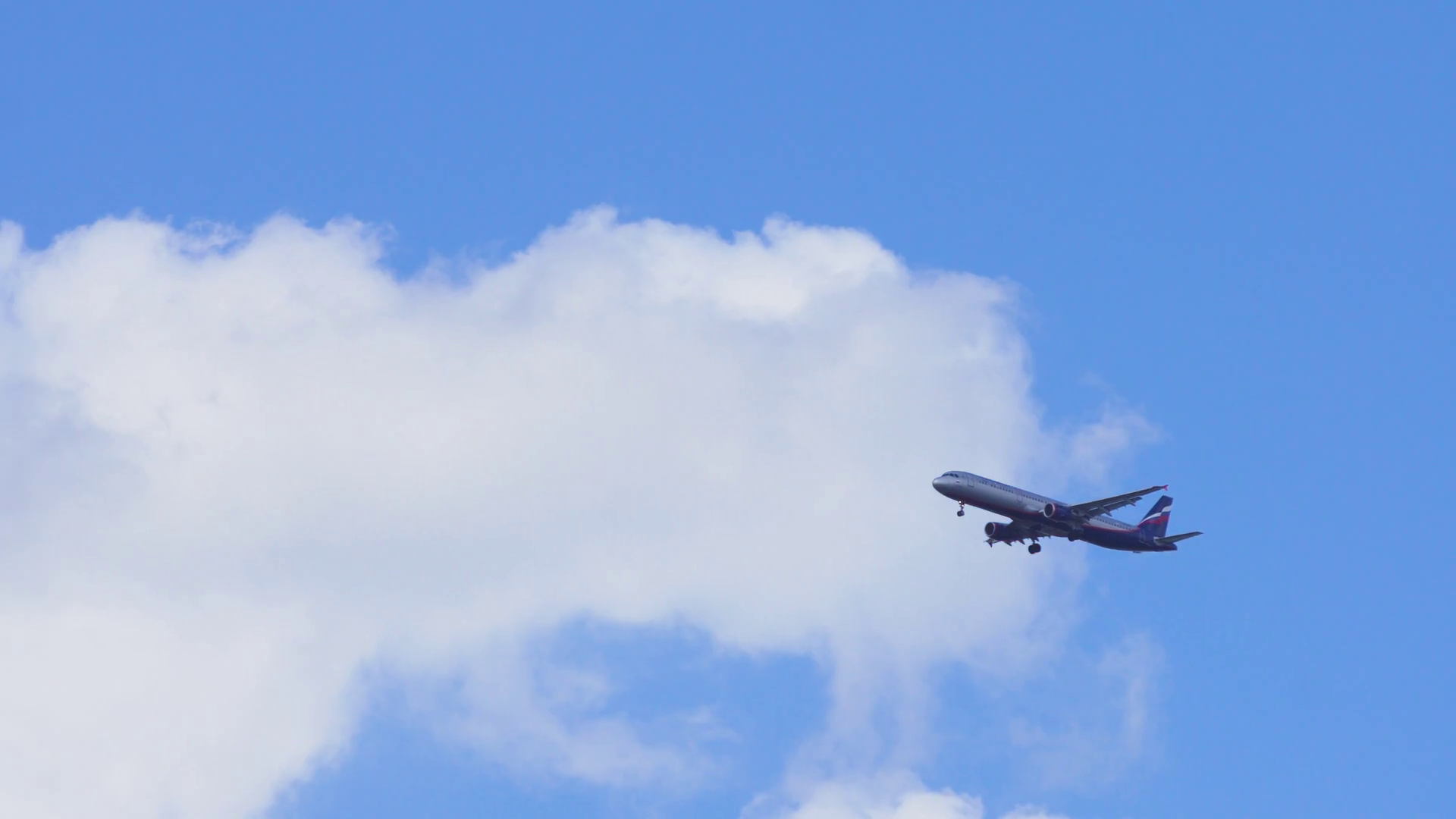 Large Commercial Aircraft Comes In Landing Stock Footage SBV-347415378 ...