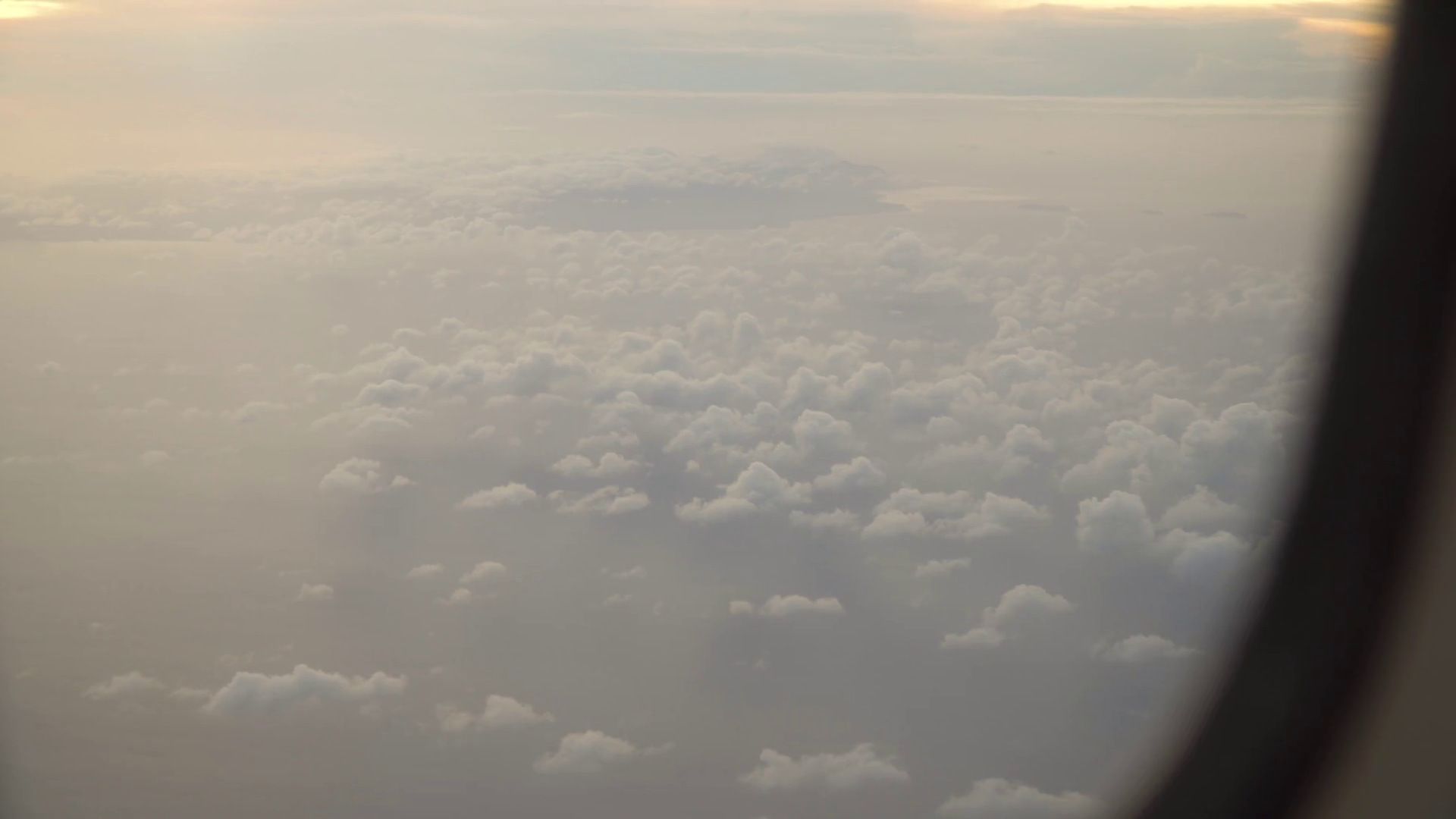 Flight Above Layer Of Clouds - View Through Stock Footage SBV-347499579 ...