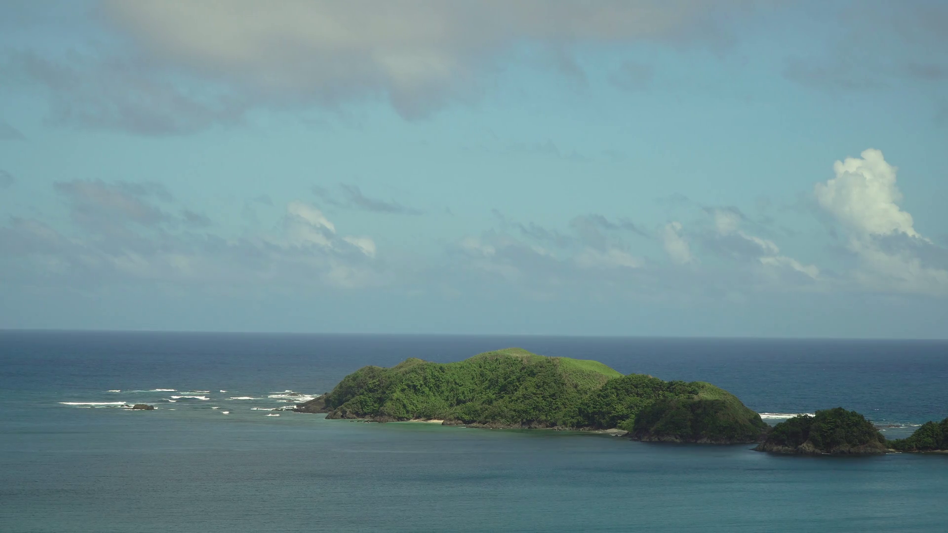 Seascape Tropical Island Lagoon Beach Hills Stock Footage SBV-347499645 ...