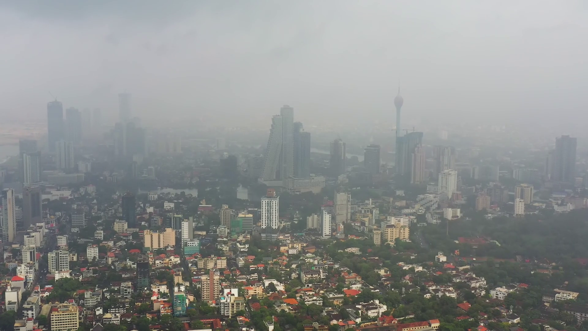 Aerial Drone Of Colombo City With Modern Stock Footage SBV-347741211 ...