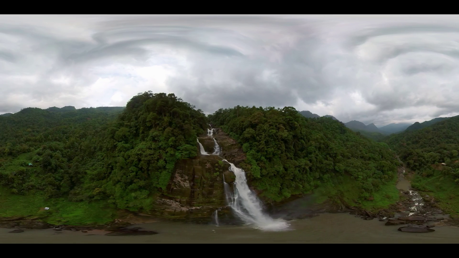 Aerial Drone Of Aberdeen Waterfall In SBV-347676001 - Storyblocks