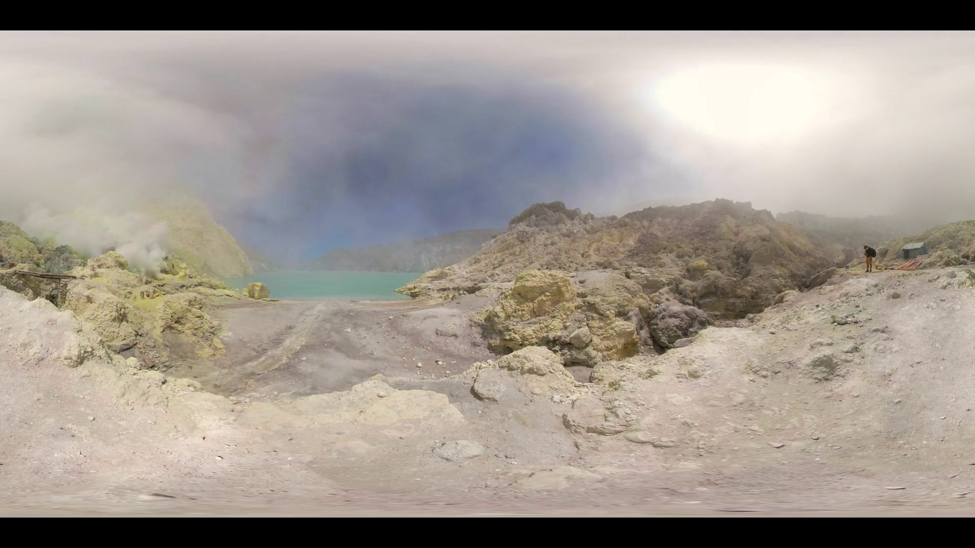 Vr360 Workers Sulfur Hand Crater Acid Lake SBV-347710282 - Storyblocks