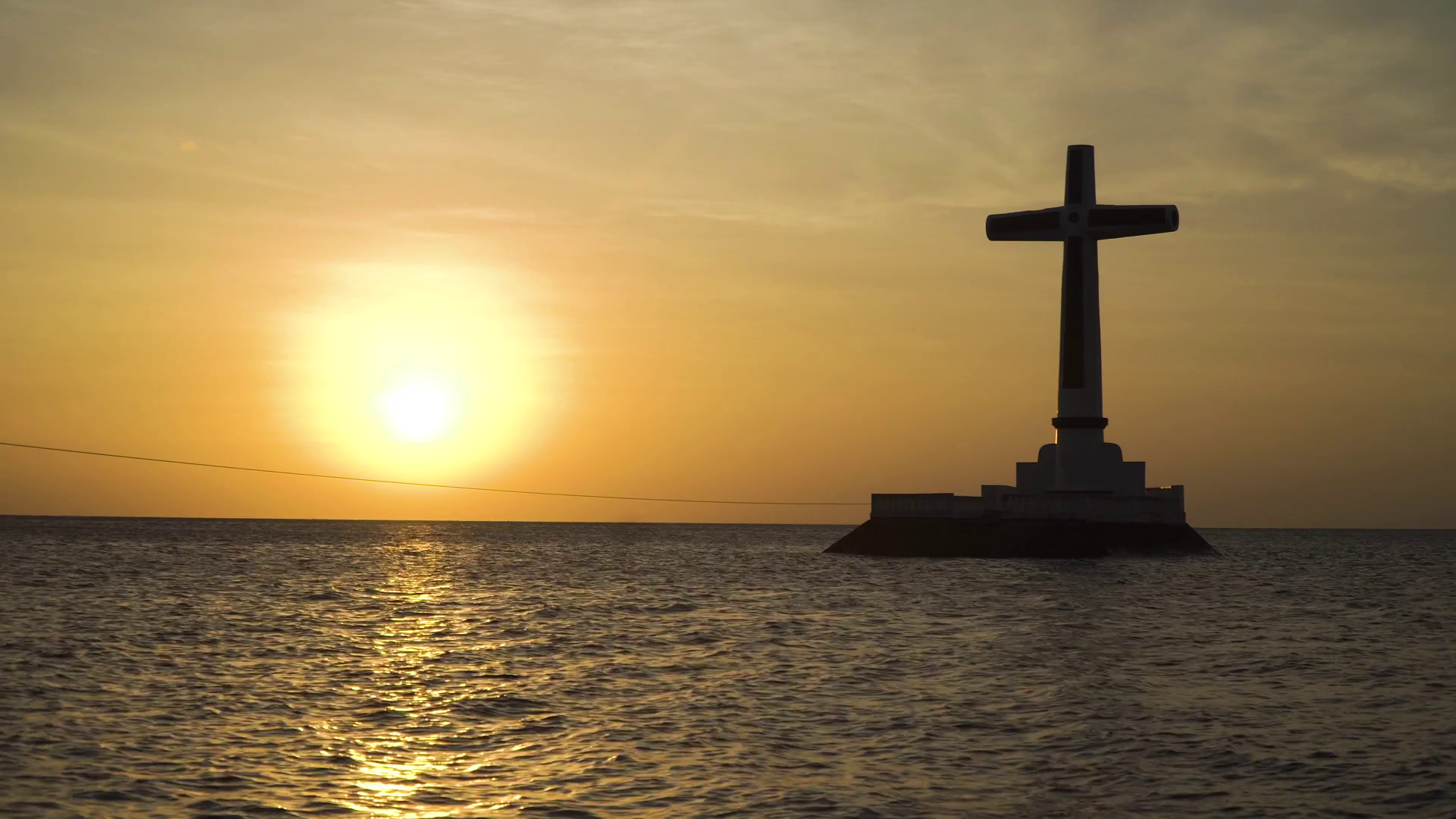 Sunken Cemetery Cross In Camiguin Island Stock Footage SBV-347735892 ...