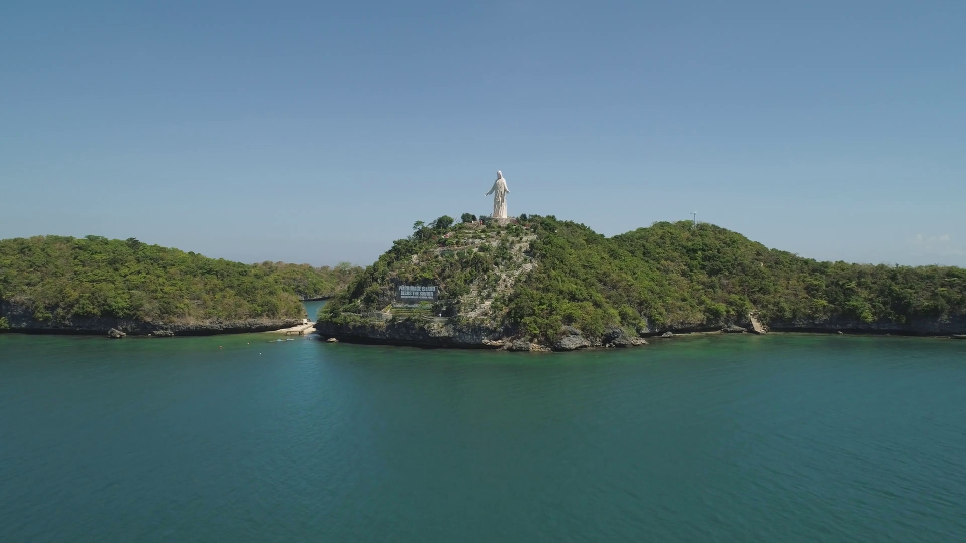 Aerial View: Jesus Christ Statue On Stock Footage SBV-347735904 ...