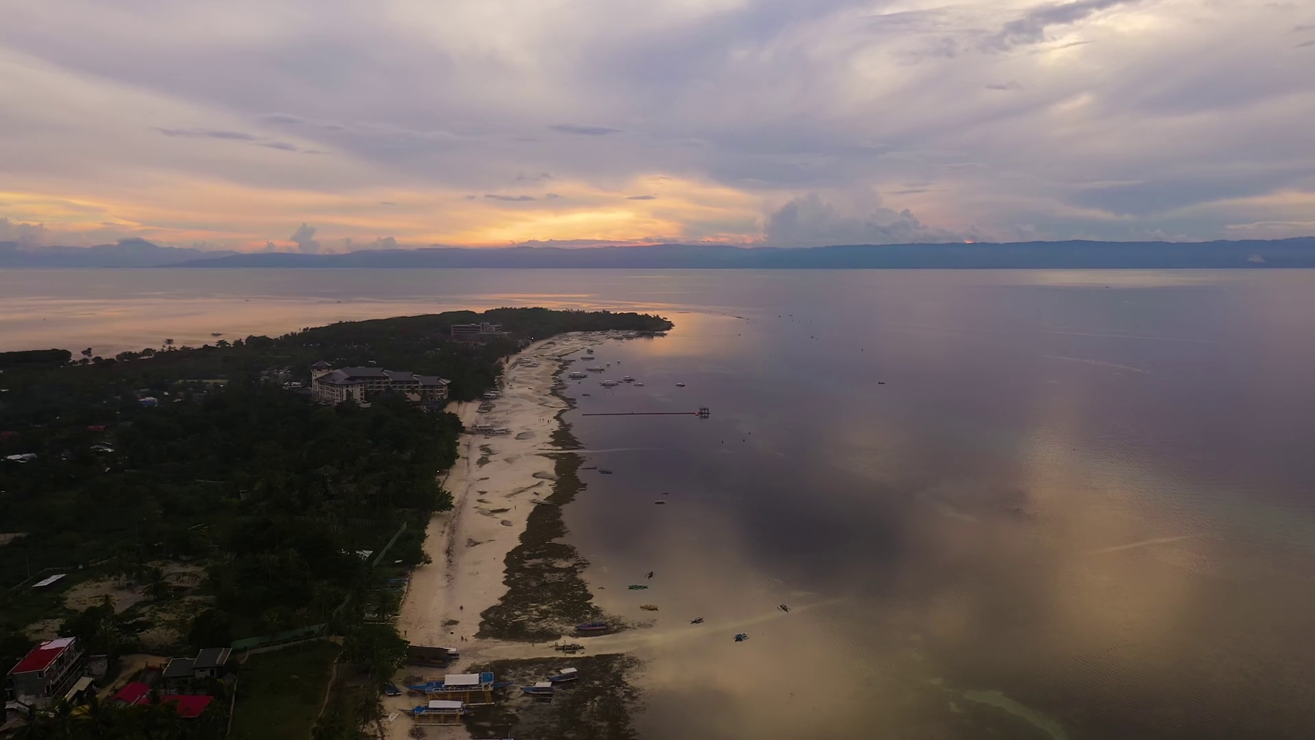 Colorful Sunset Over Bay With Islands Stock Footage SBV-347738551 ...
