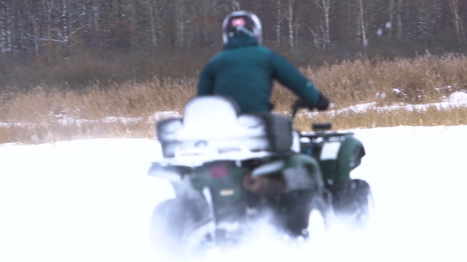 Atv Race On Snow Rider Driving In Quadbike Stock Footage SBV-348508675 ...