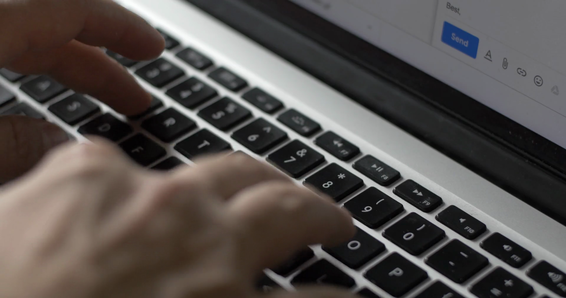 Close Up Of Hand Typing On Keyboard Stock Footage SBV-338407290 ...