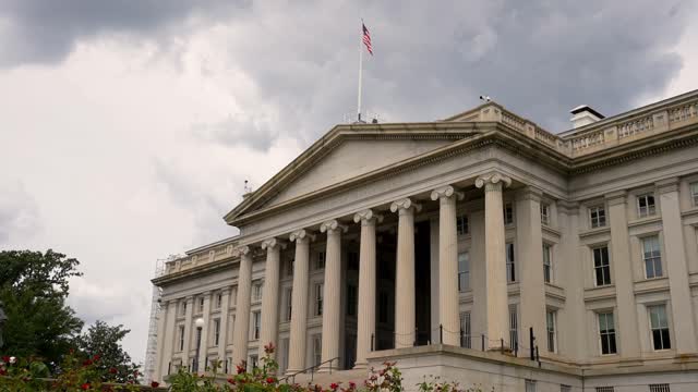 United States Treasury Building Stock Footage: Royalty-Free Video Clips ...
