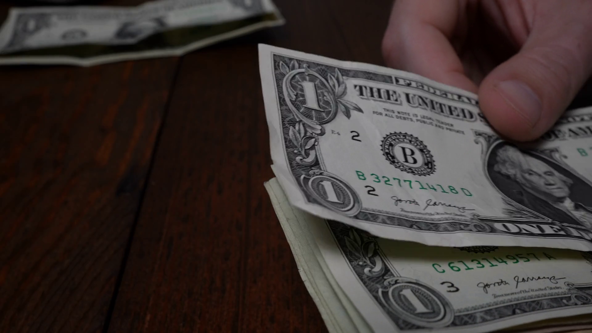 Hands Counting Small Dollar Bills Currency Stock Footage SBV-348575687 - Storyblocks
