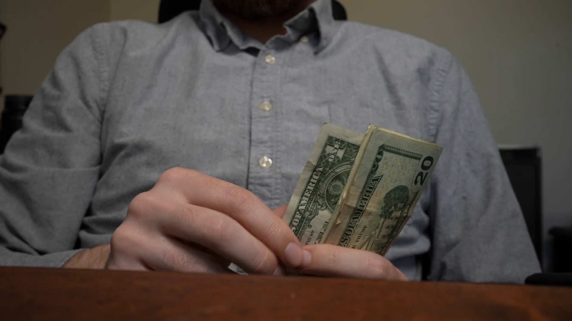 Service Worker Counting Out Tips At End Of Stock Footage SBV-348575447 ...