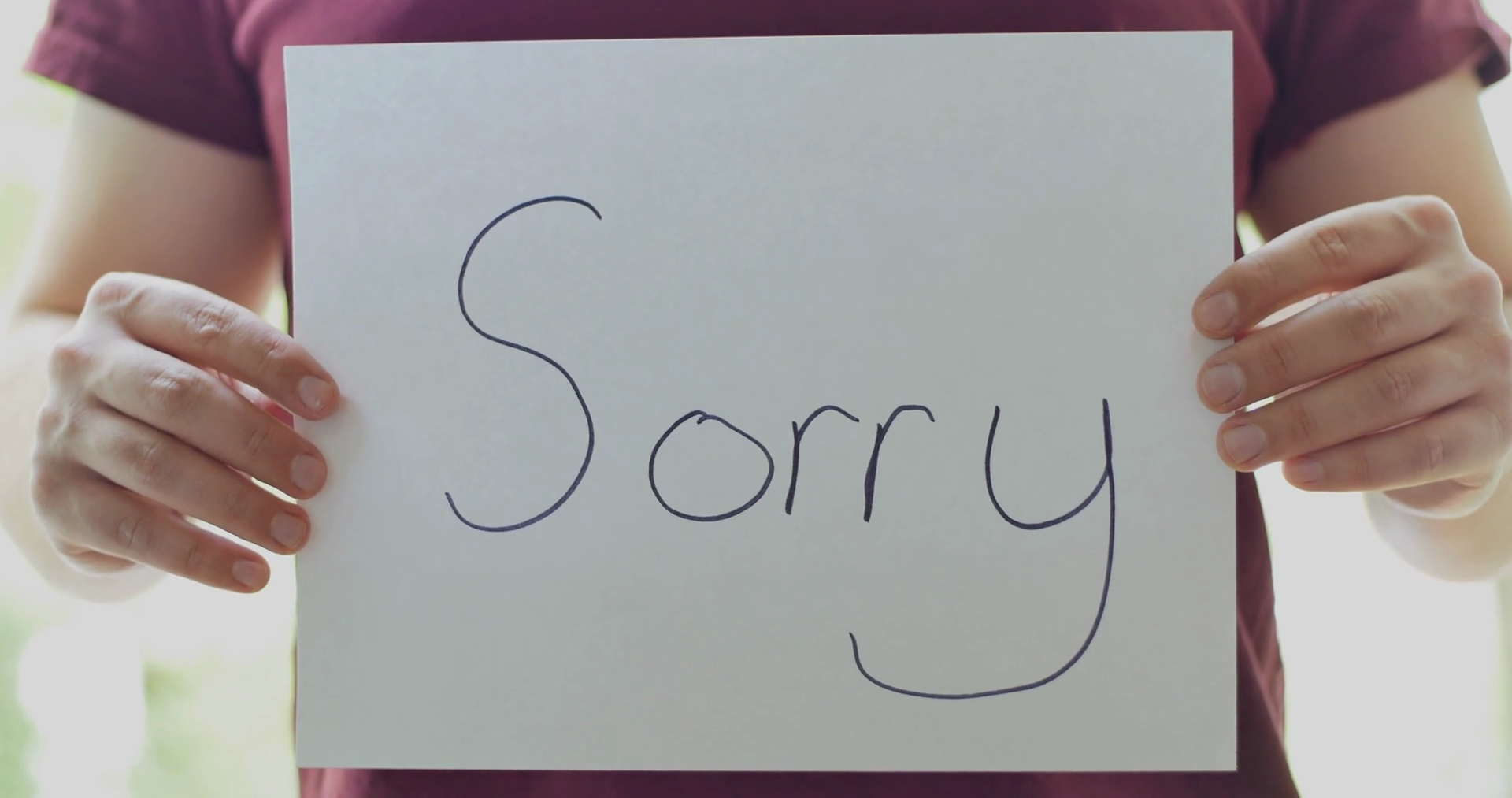 Sorry Sign Apologizing Regret Concept Stock Footage SBV-338472130 ...