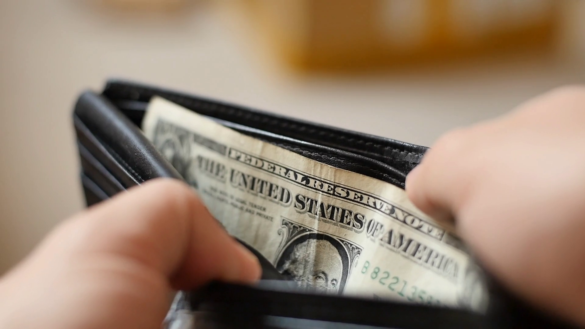 Taking Dollar Out Of Wallet Poverty Stock Footage SBV-338472157 ...